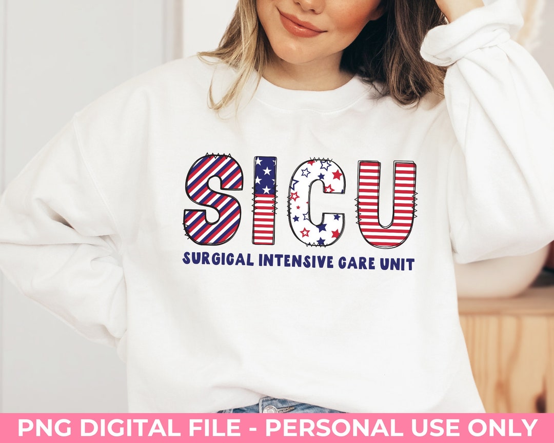 SICU Nurse July 4th Usa Flag PNG Sublimation Surgical - Etsy