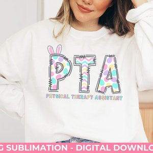 PTA Easter PNG Sublimation, Physical Therapy Assistant Easter Shirt Png ...