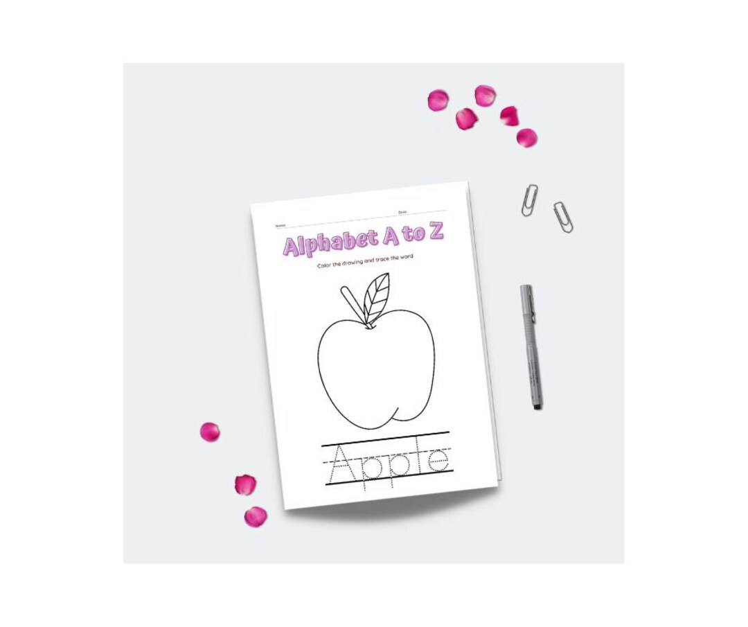 Autumn Themed 26 Printable Alphabet Tracing Pages| Children Learning ...