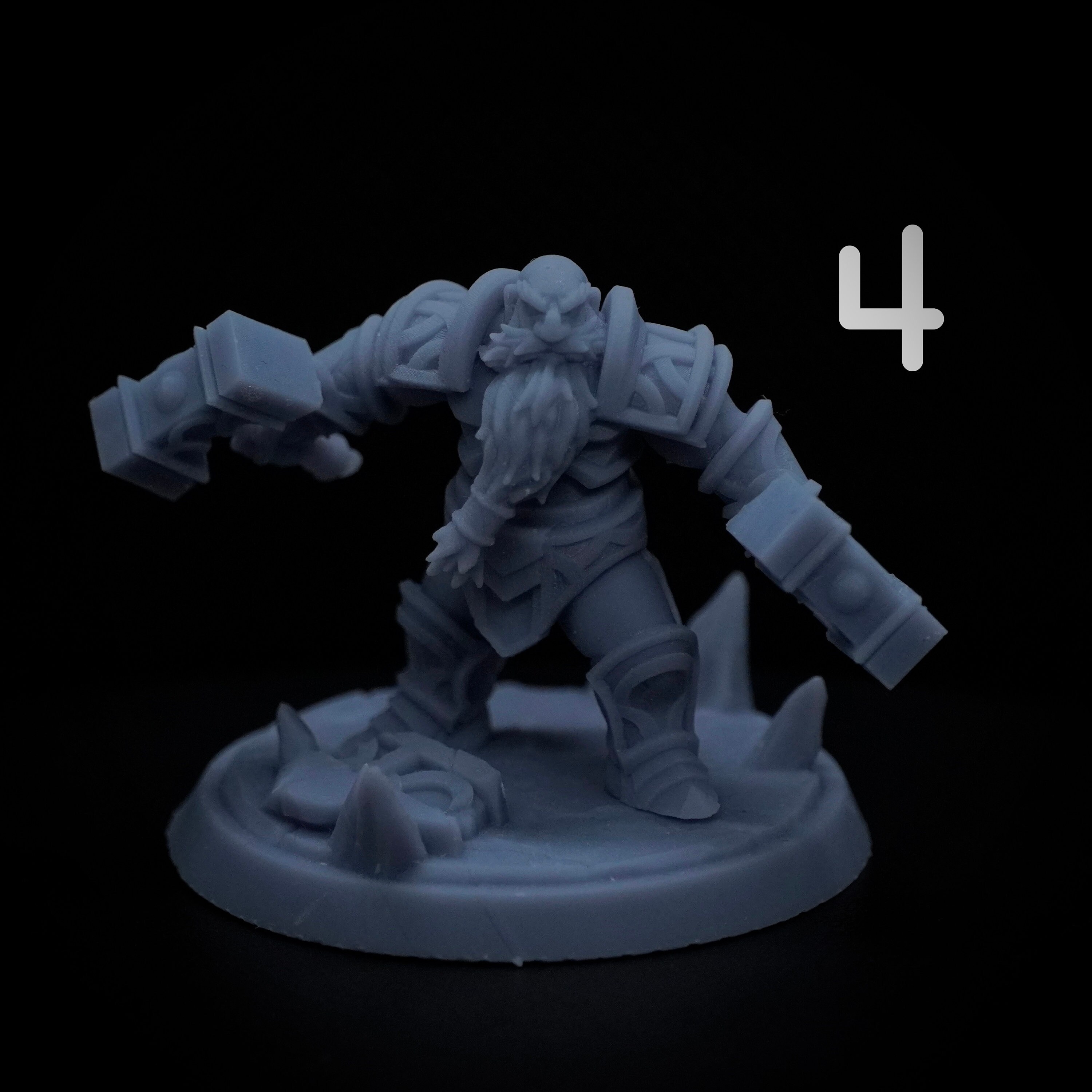 Frost Dwarves Army Dwarven Warrior Dnd Miniature, Tabletop RPG Mini, D ...