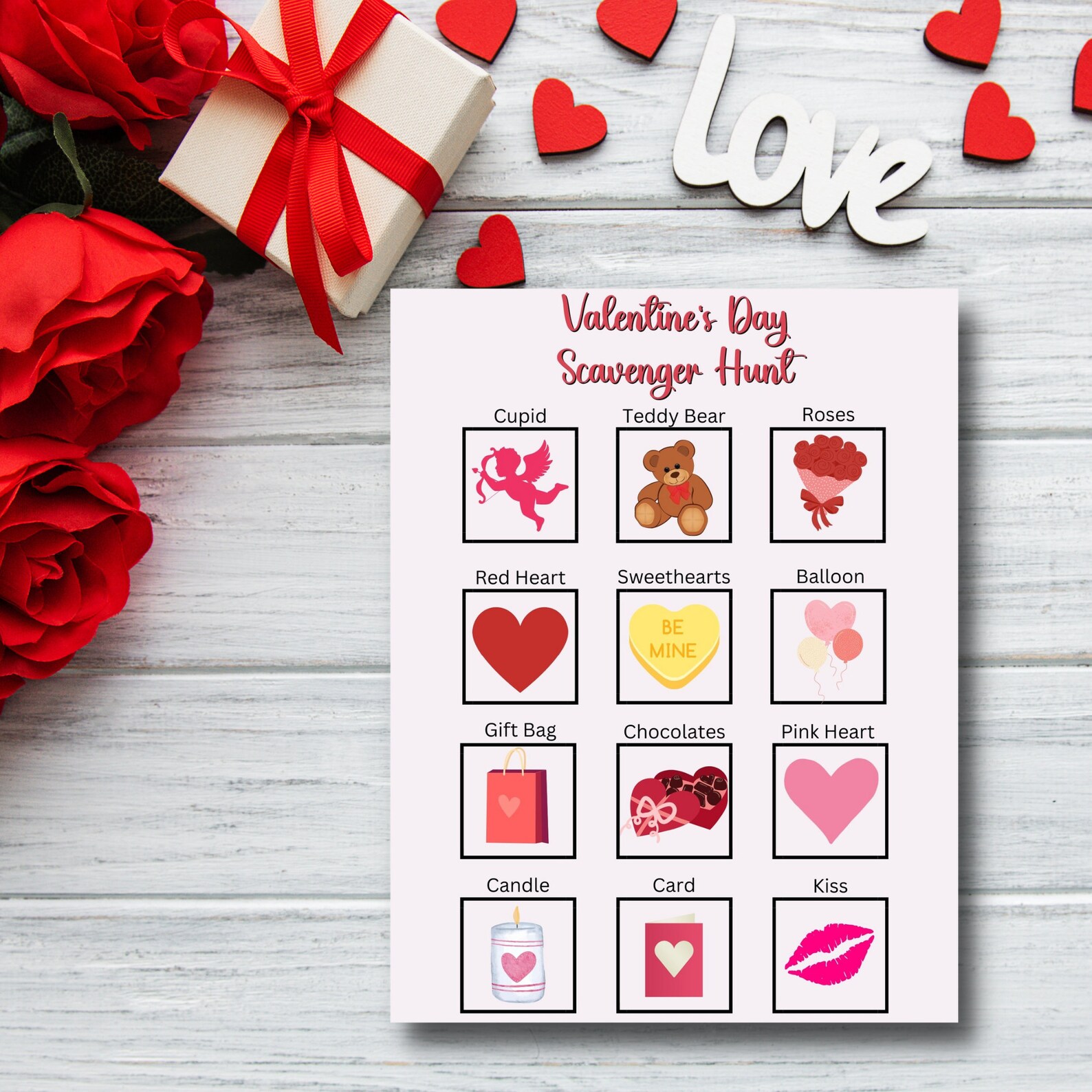 Valentine's Day Scavenger Hunt / Kids Activities / Instant Download ...