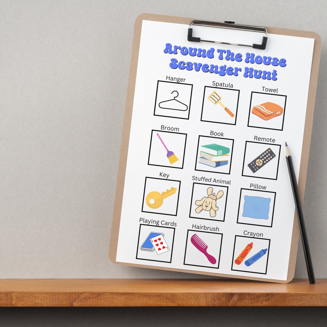 Around the House Scavenger Hunt / Kids Activities / Indoor Scavenger ...