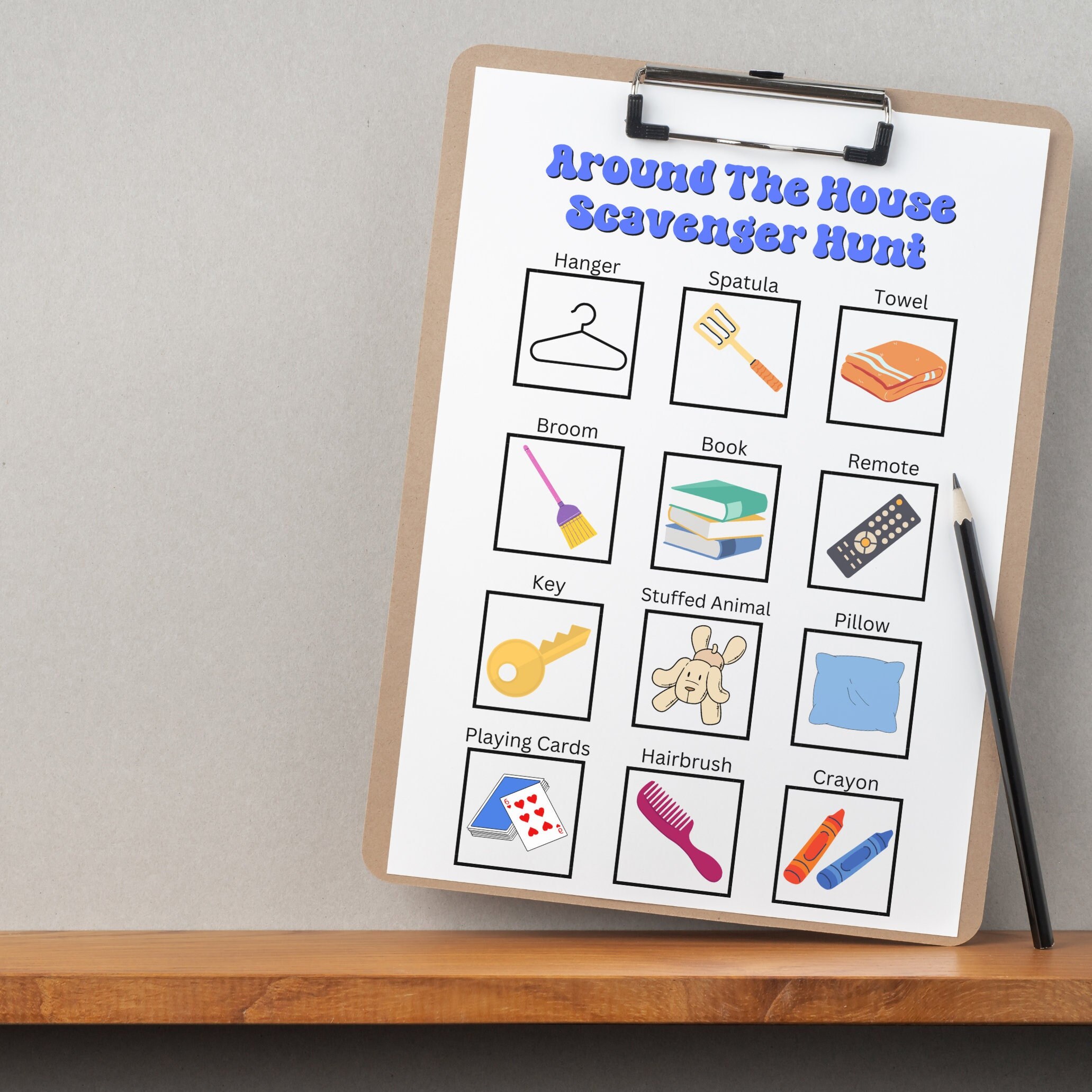 Around the House Scavenger Hunt / Kids Activities / Indoor Scavenger ...