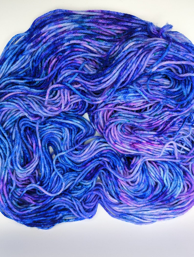Hand Dyed Yarn, Blue, Purple, and Pink Yarn, haliae, Merino Wool ...