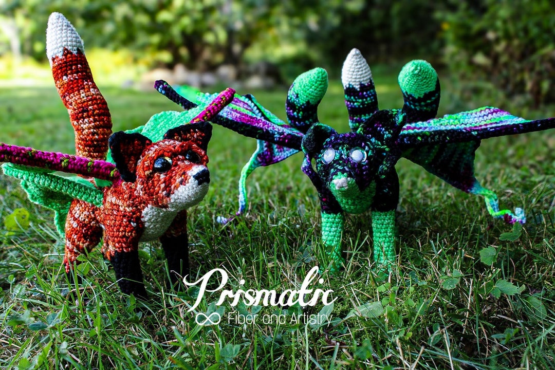 Faerie Fox Crochet Amigurumi Digital Pattern, Fox Dragon Crochet ...