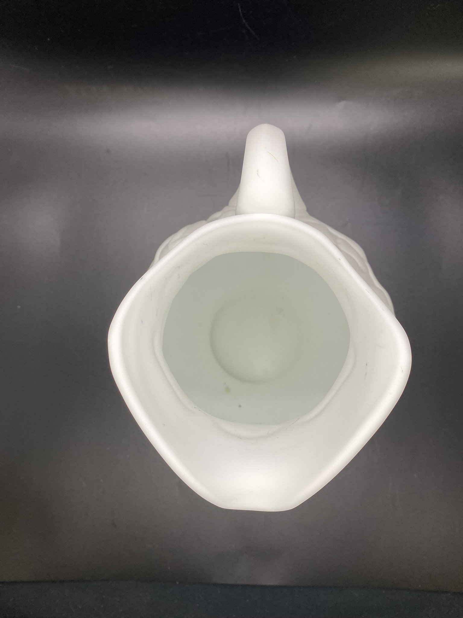 Fenton White Satin Water Lily Pattern Pitcher - 6.75" Tall - Etsy