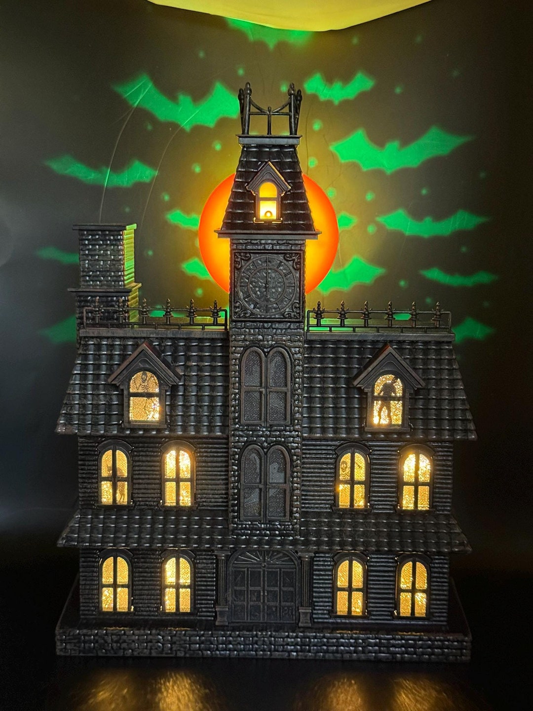 Cracker Barrel Animated Light and Sound Haunted House W/ Wall ...