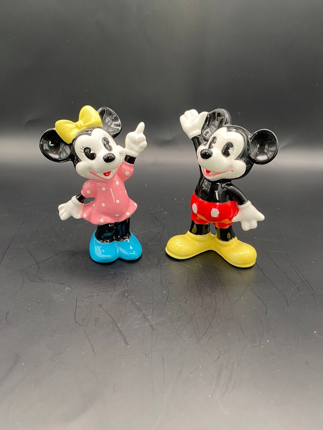 Walt Disney Mickey Mouse and Minnie Mouse Figurines - Japan 1950's - Etsy