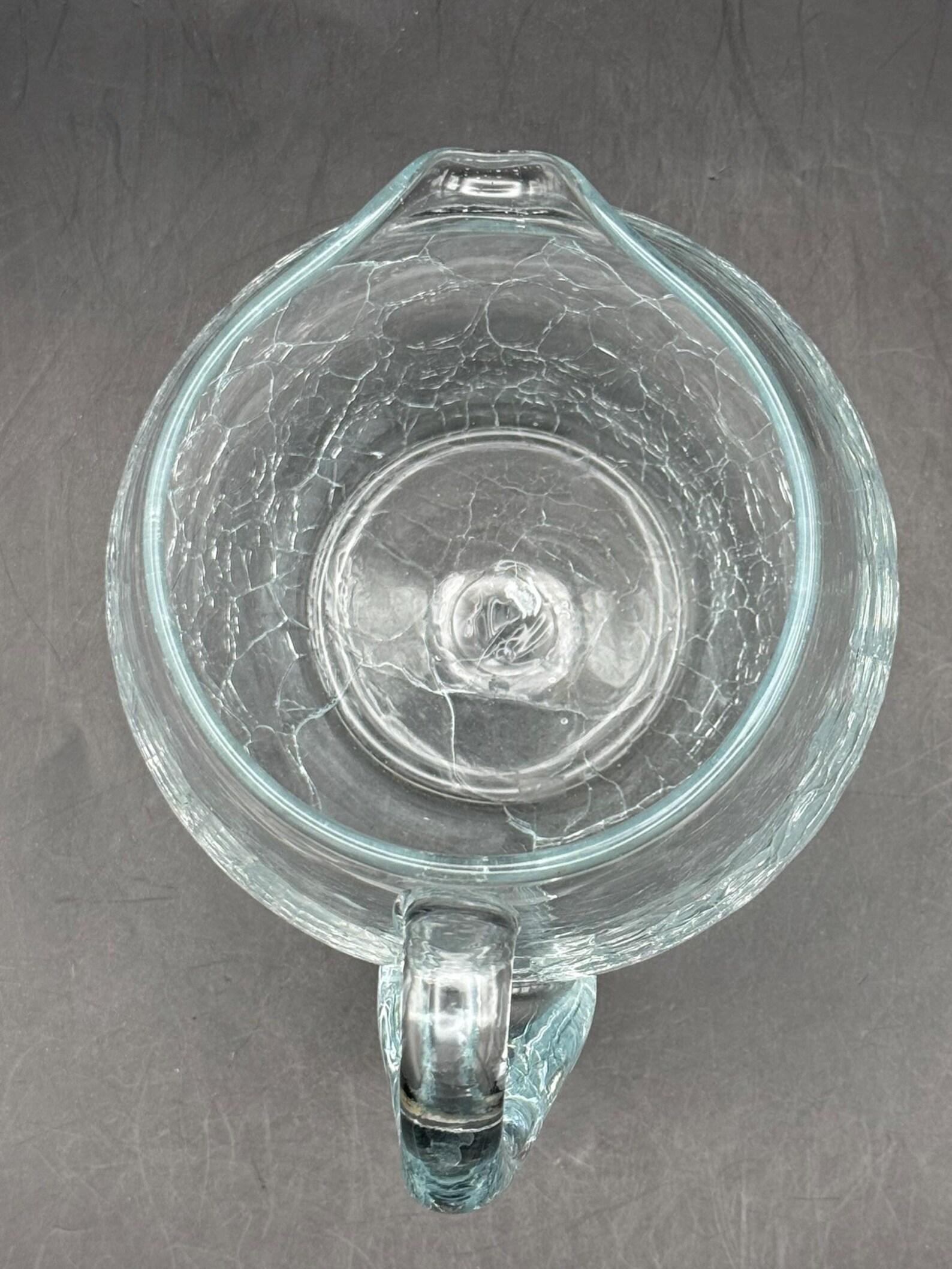 Blenko Clear Crackle Glass Pitcher #3750 - Etsy