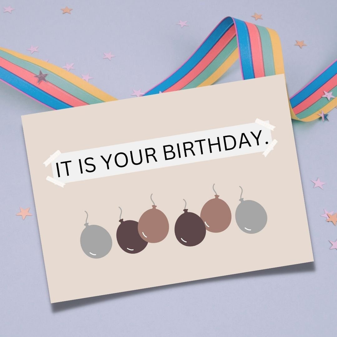 Digital the Office Birthday Card, Print at Home, 7x5 Digital Print ...