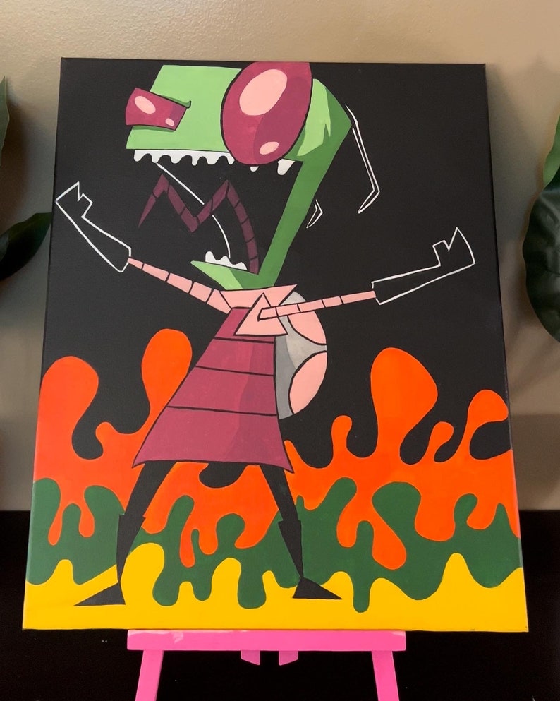 Invader Zim Acrylic Painting - Etsy