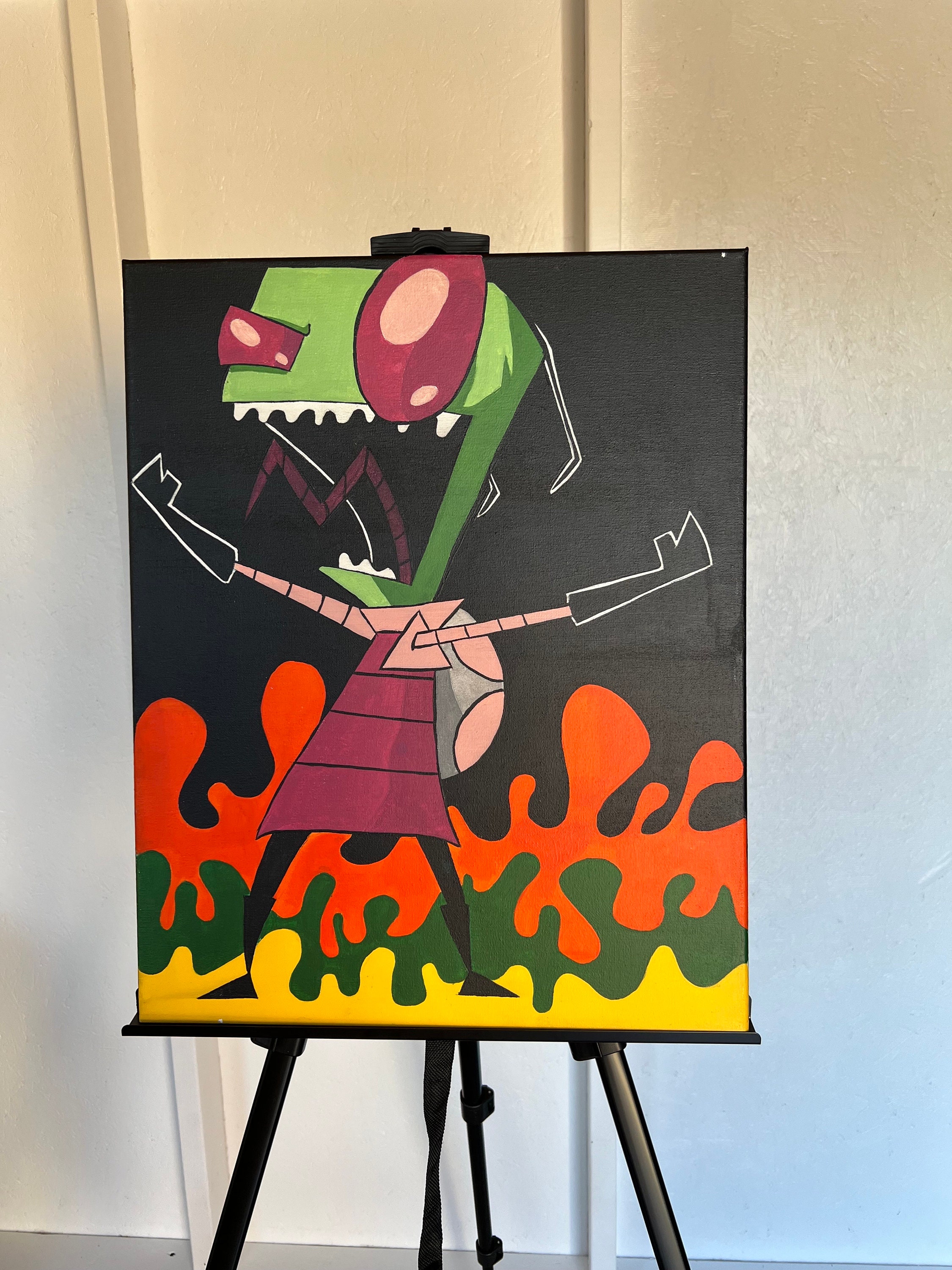 Invader Zim Acrylic Painting - Etsy