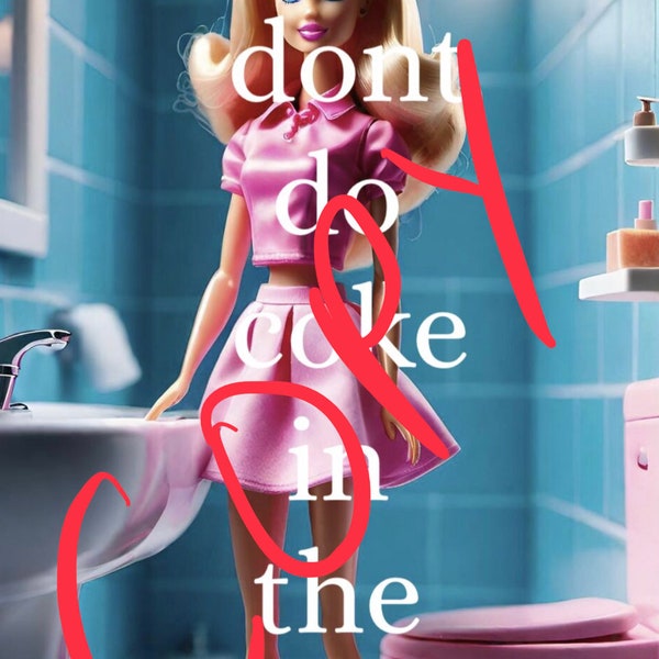 Barbie Bathroom Poster - Etsy