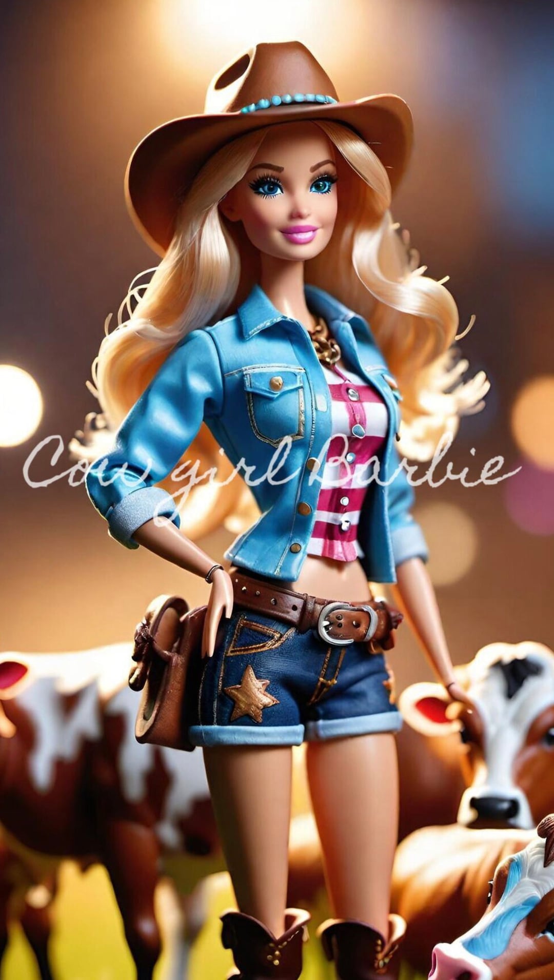 Cow Girl Barbie - Etsy