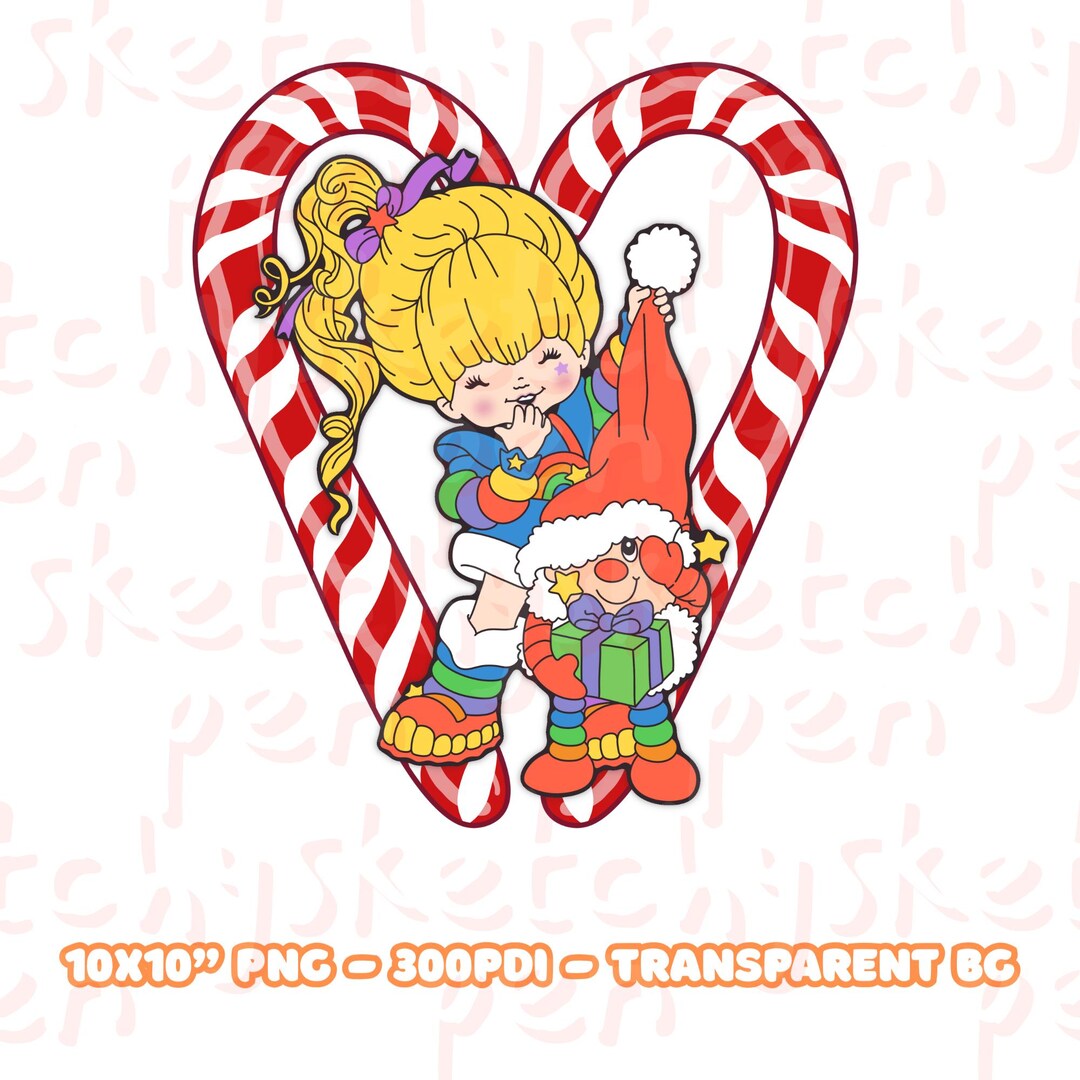 Rainbow Brite Christmas - PNG Image - Clipart - Fan Art - Etsy