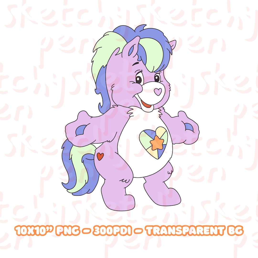 Noble Heart Horse Care Bear Cousins - PNG Image - Clipart - Fan Art - Etsy