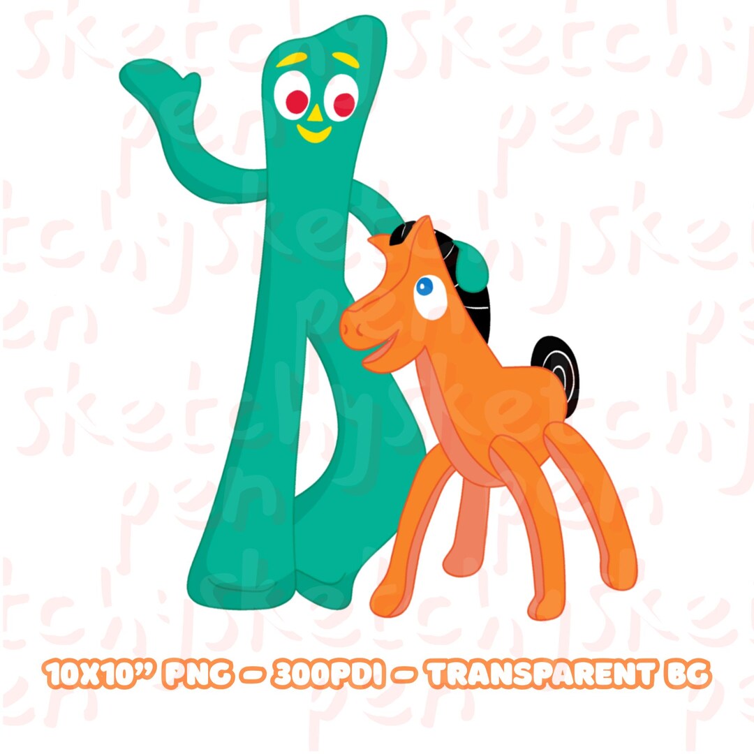 Gumby and Pokey - PNG Image - Clipart - Fan Art - Etsy Canada