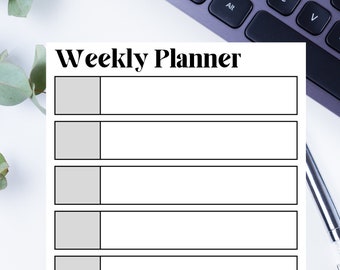Simple Weekly Planner. Printable Planner. PDF Download. Weekly Schedule ...