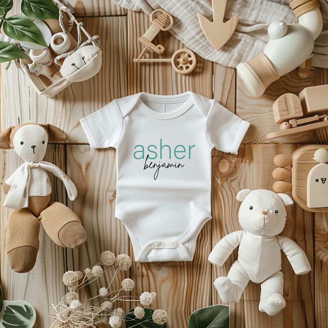 Personalized Boy's Name Onesie, Custom Baby Announcement - Etsy