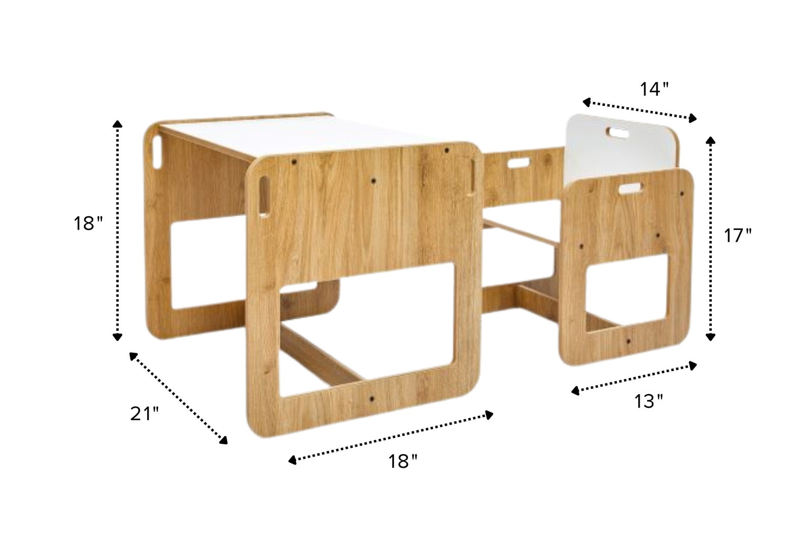 Montessori Play Table Chair Set, Personalized Toddler Activity Table ...