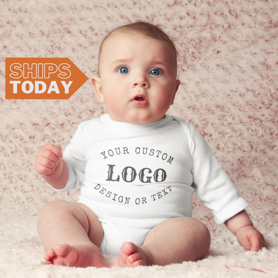 Custom Logo Onesie®, Your Design Logo Printed Onto a Bodysuit, Custom ...