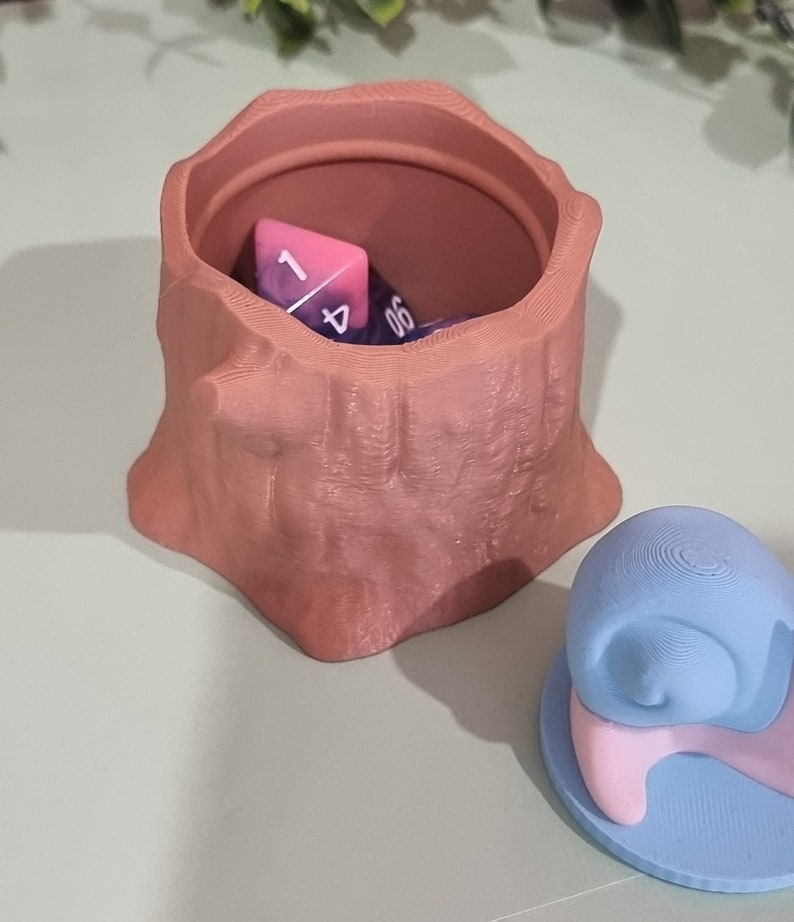 3D Printed Woodland Snail Dice or Trinkets Storage Container Dnd Custom ...