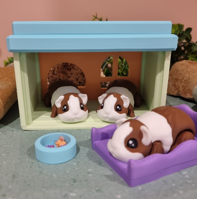 Adopt a Guinea Pig & Bunnies Fidget Toy Play Set or Single Piggy . 2 ...