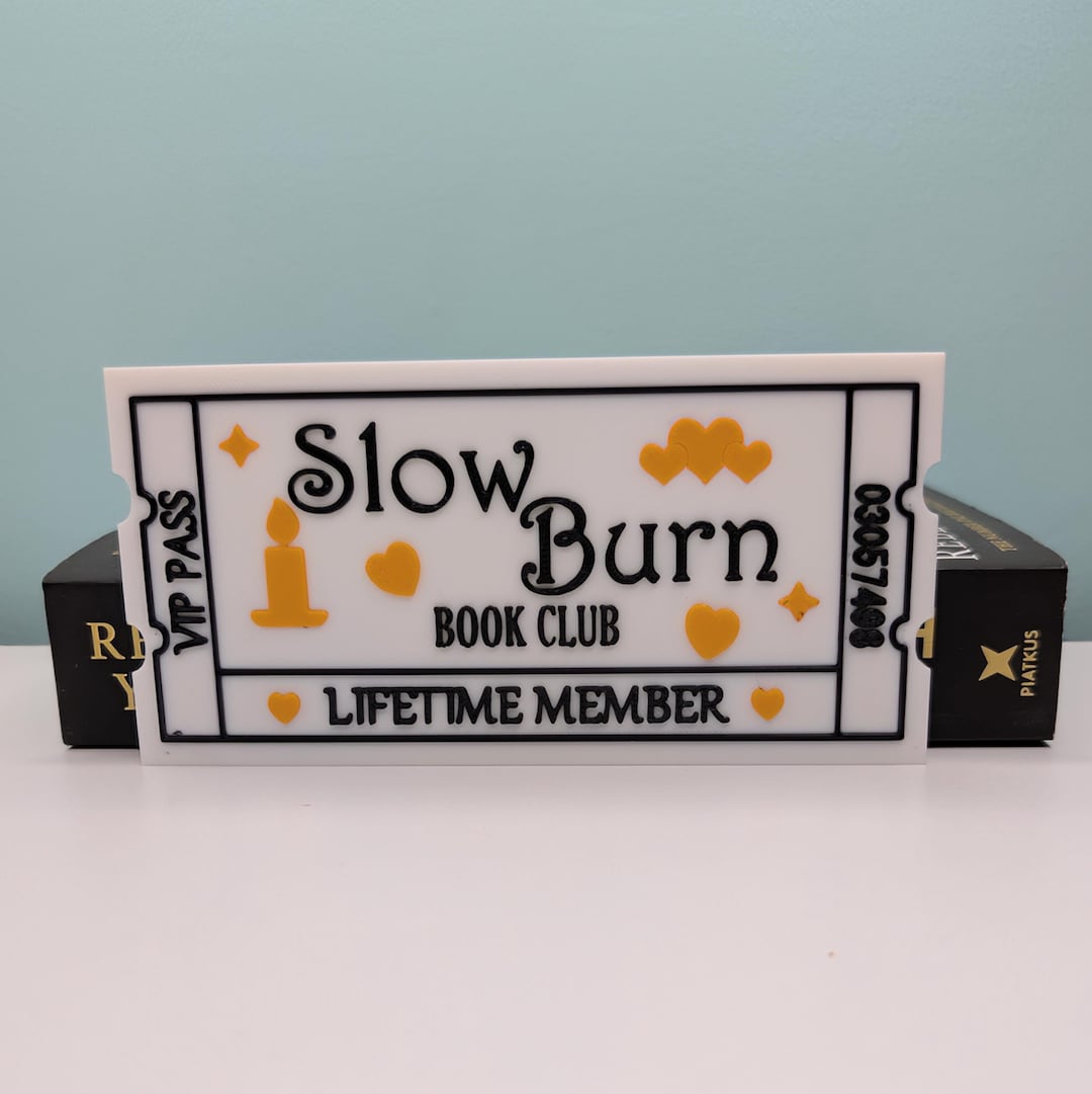 Slow Burn Movie Ticket Style Bookshelf Sign – Commercial Digital STL ...