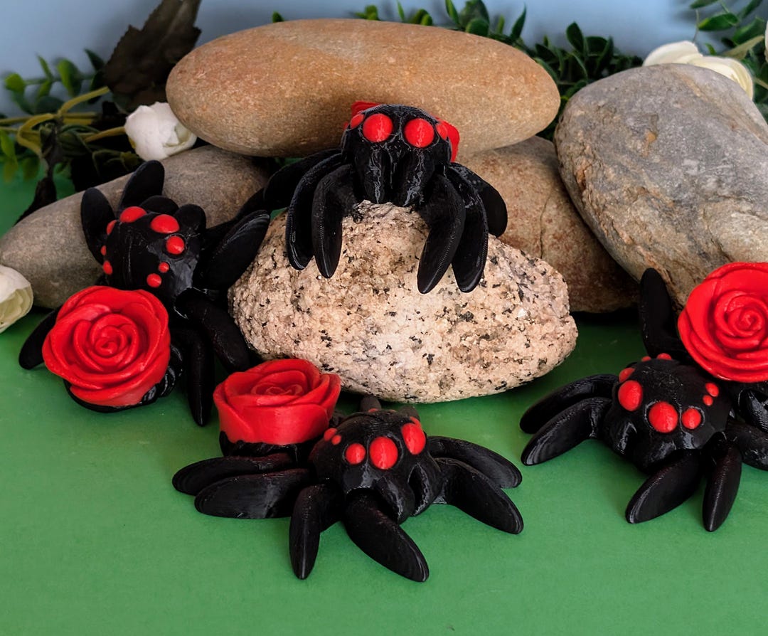 3D Printed Fully Jointed Adorable Rose Spiders. Ready to Ship* - Etsy