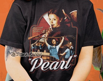 A24 Pearl Horror Movie Black Fanart Movie Poster T-shirt - Etsy
