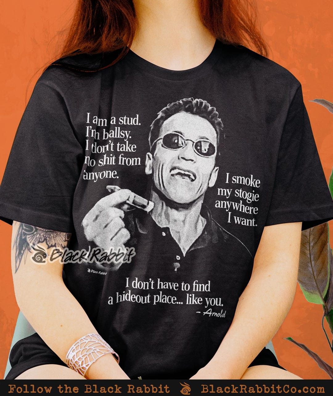 Arnold Schwarzenegger I Am A Stud Stogie Speech Video Unisex Classic T ...