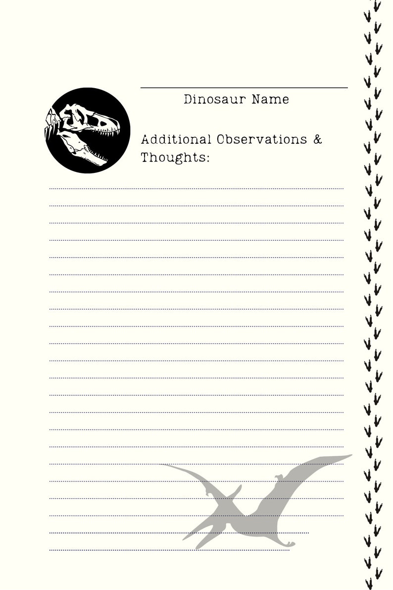 Future Paleontologist's Field Guide Printable - Etsy