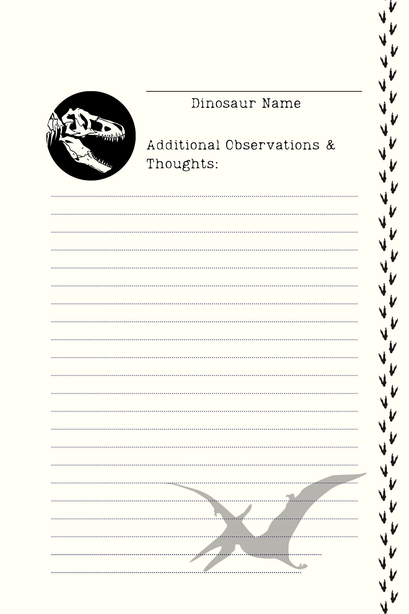 Future Paleontologist's Field Guide Printable - Etsy