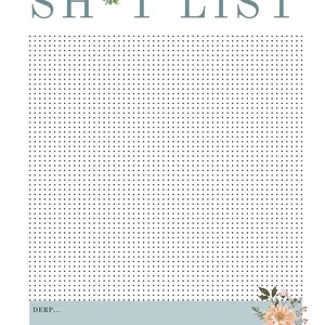 Printable Sht List to Do List Graph Paper Dotted Graph - Etsy