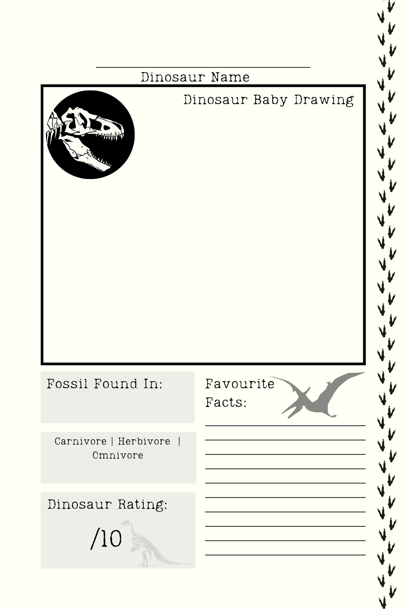 Future Paleontologist's Field Guide Printable - Etsy