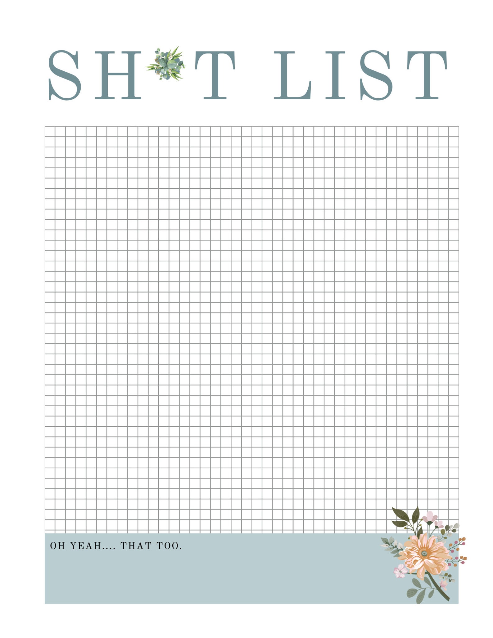 Printable Sht List to Do List Graph Paper Dotted Graph - Etsy