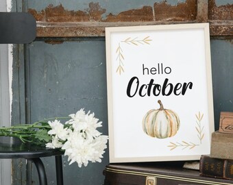 October Wall Art - Etsy