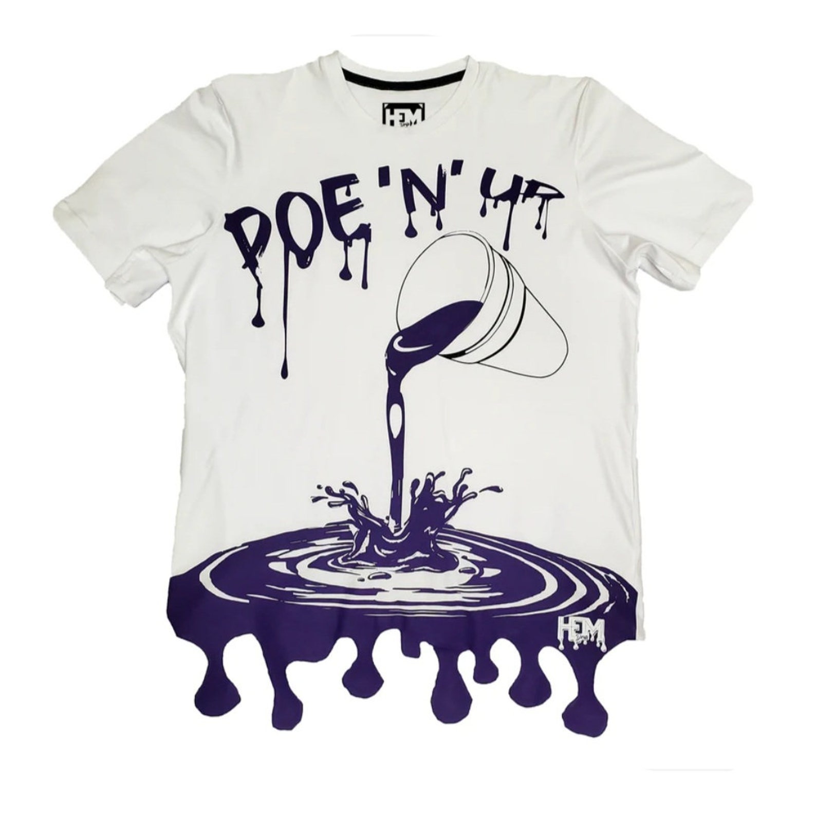 Poe N up Hem Drip Trademark drip Shirt Cut - Etsy