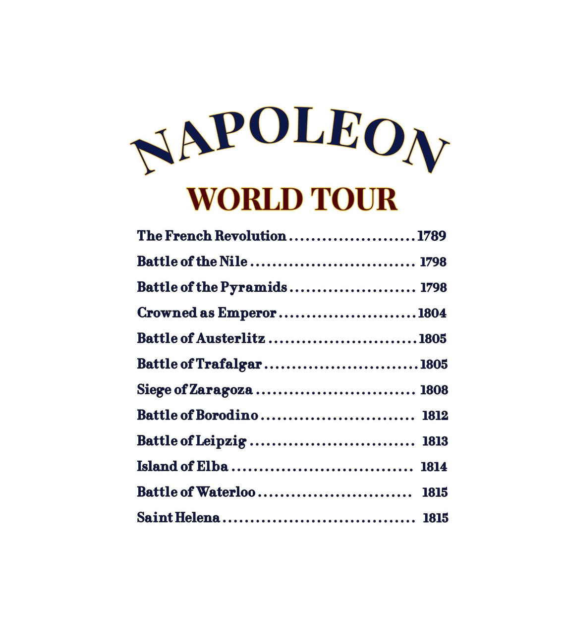 Napoleon Bonaparte Rock Star World Tour Concert Battle of Pyramids ...