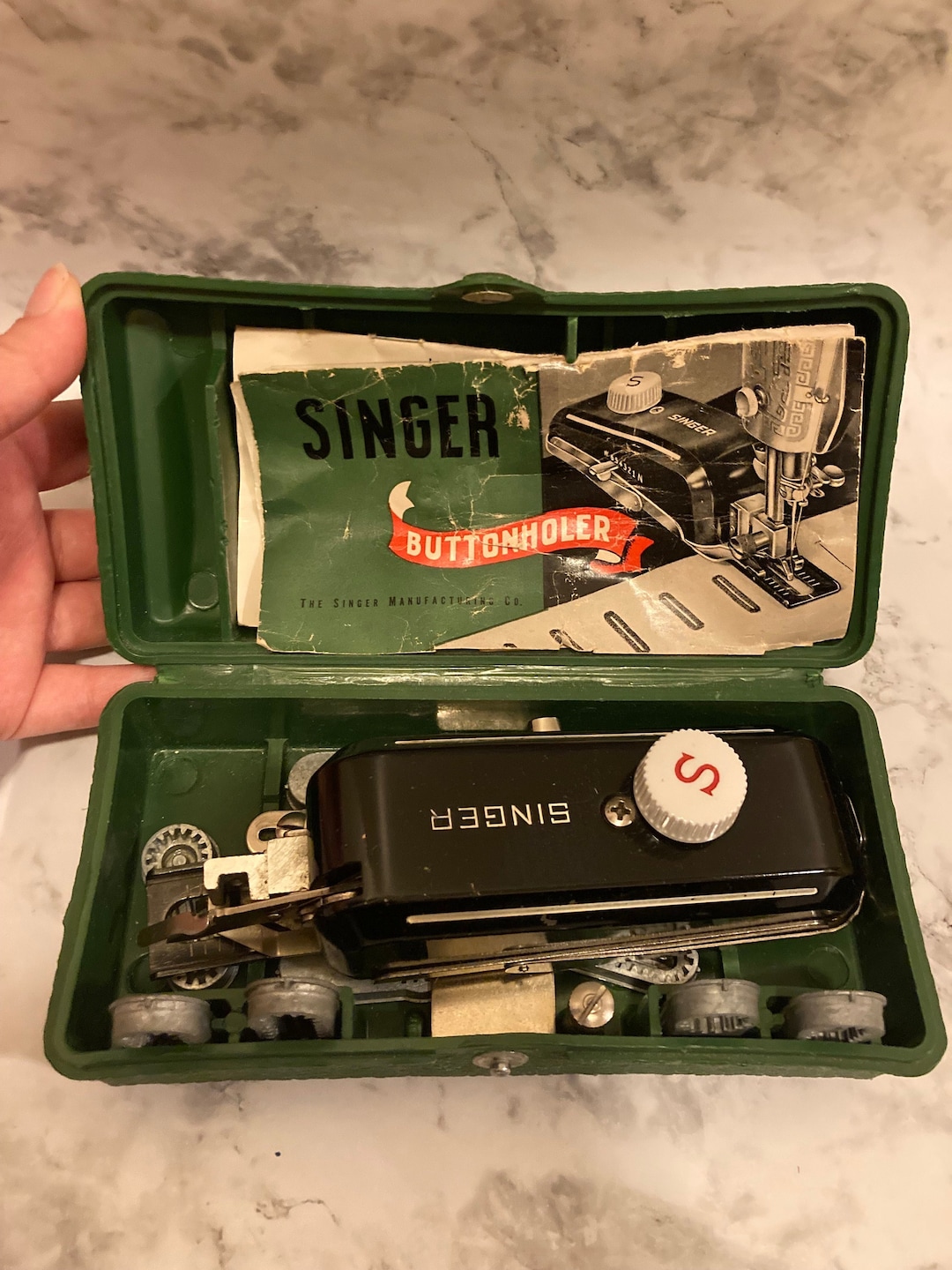 Vintage Singer Buttonholer With Case Directions and - Etsy