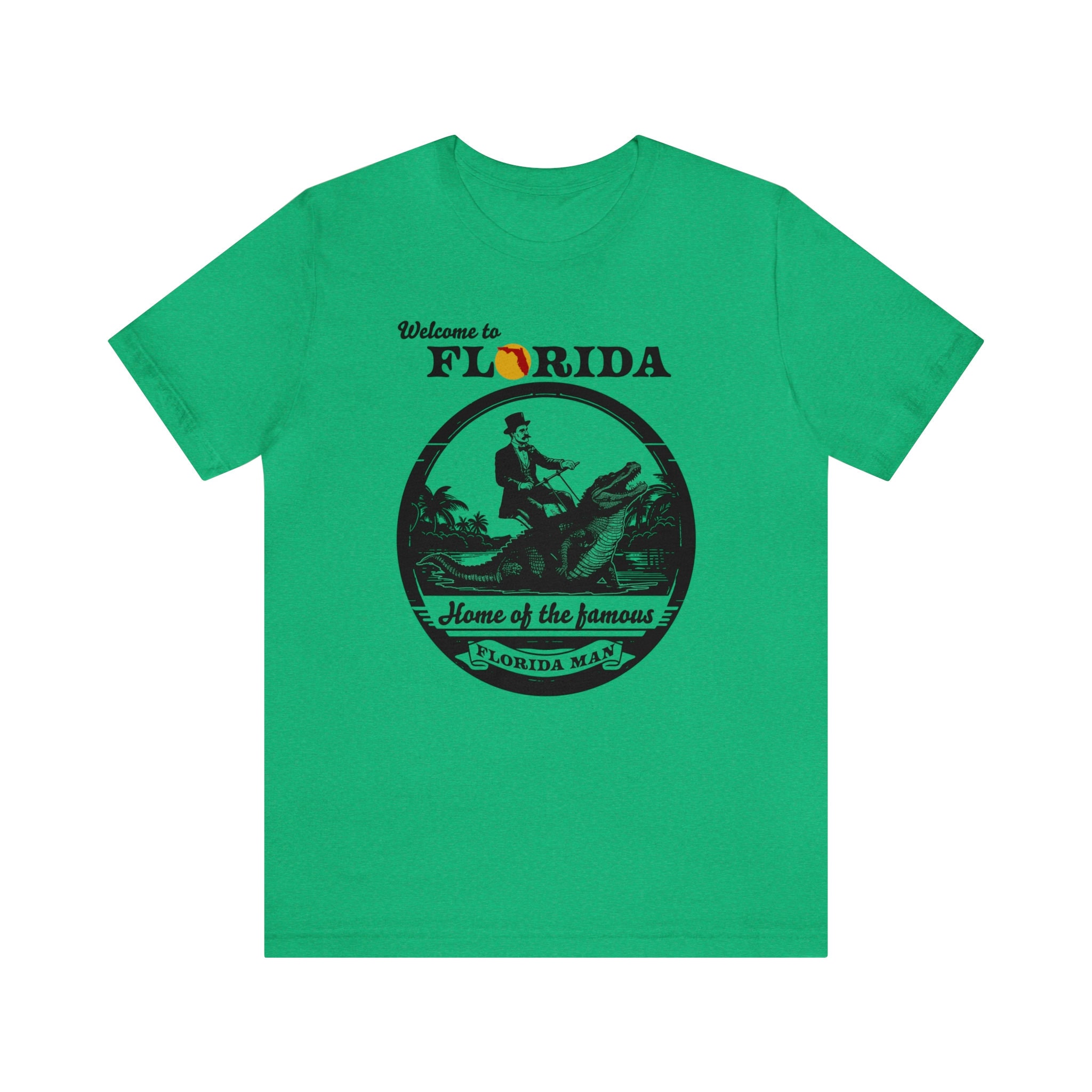 Florida Man T-shirt Man Riding Alligator Shirt Funny Unisex Florida Tee ...