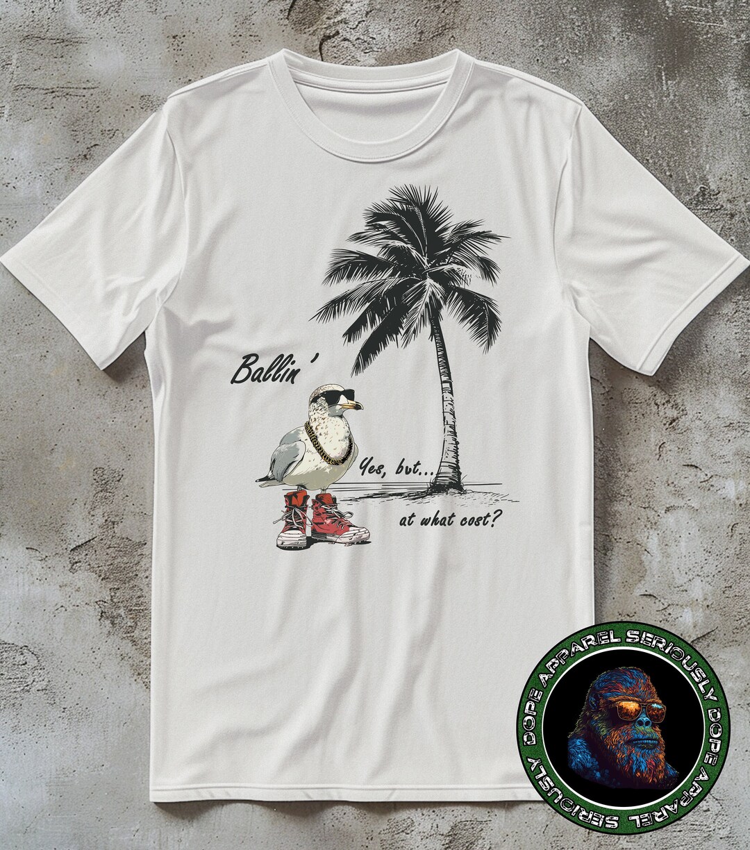 Ballin', but at What Cost? T-shirt, Funny Inspirational Quote Tee ...