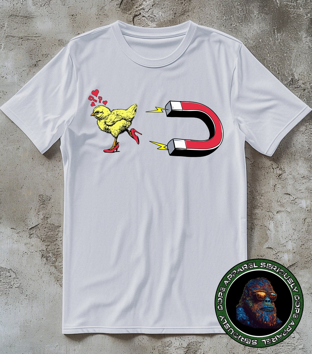 Chick Magnet Shirt, Dad Gift T-shirt, Chicken Tee for Men, Funny Gag ...