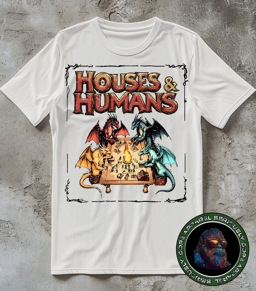 Houses and Humans D&D Shirt, Dungeons and Dragons Gift Tee for Men ...