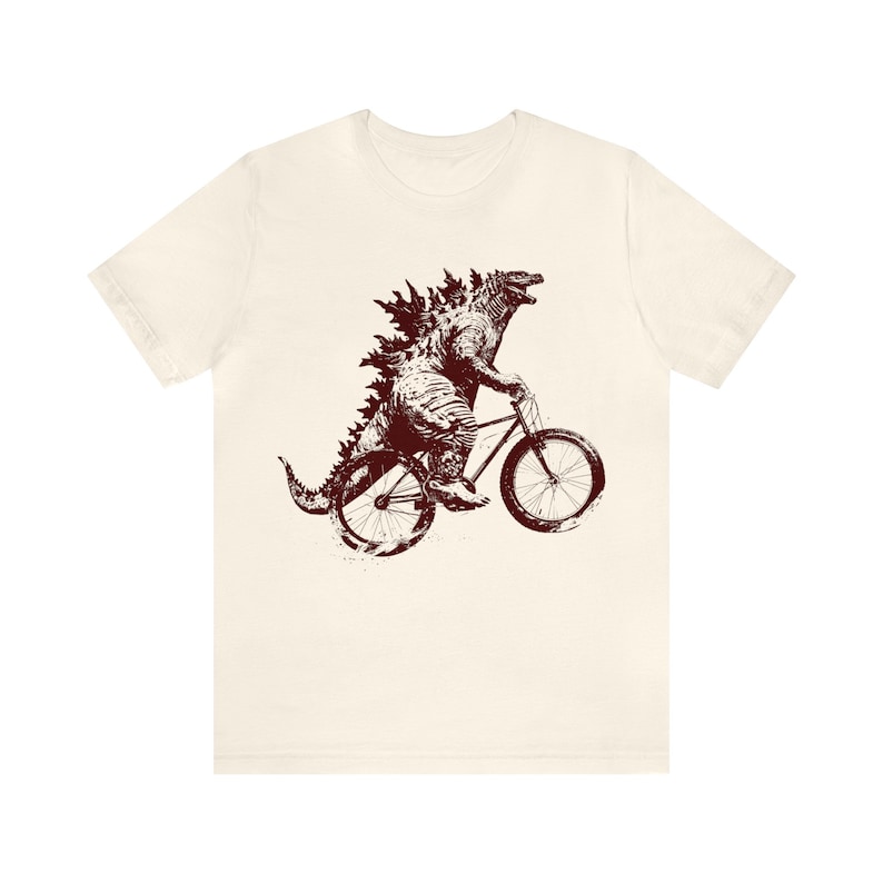 Godzilla Riding a Bike, Biking Gift, Japanese Ink Art T-shirt, Japan ...