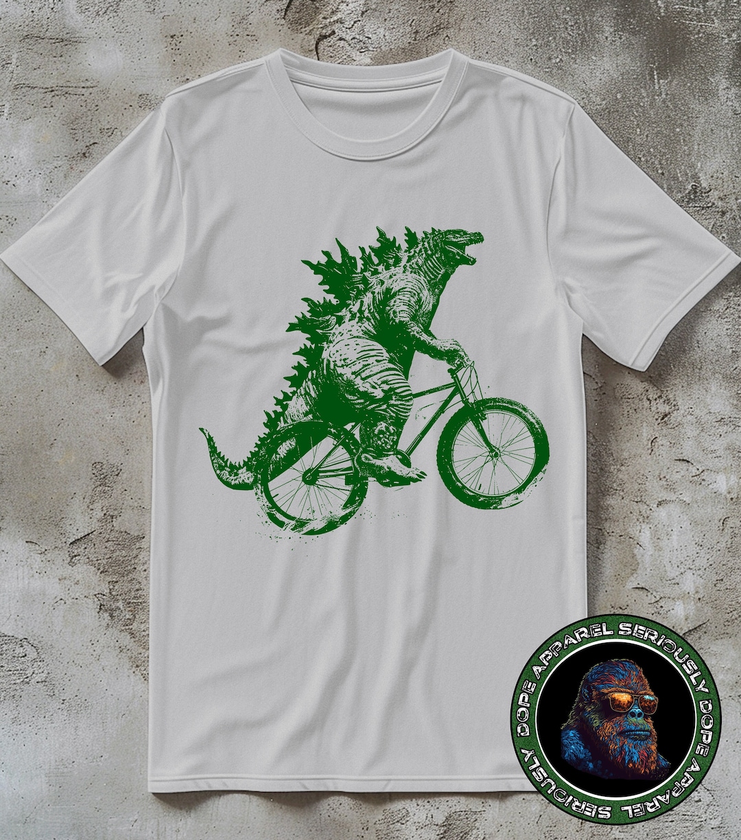 Godzilla Riding a Bike, Biking Gift, Japanese Ink Art T-shirt, Japan ...