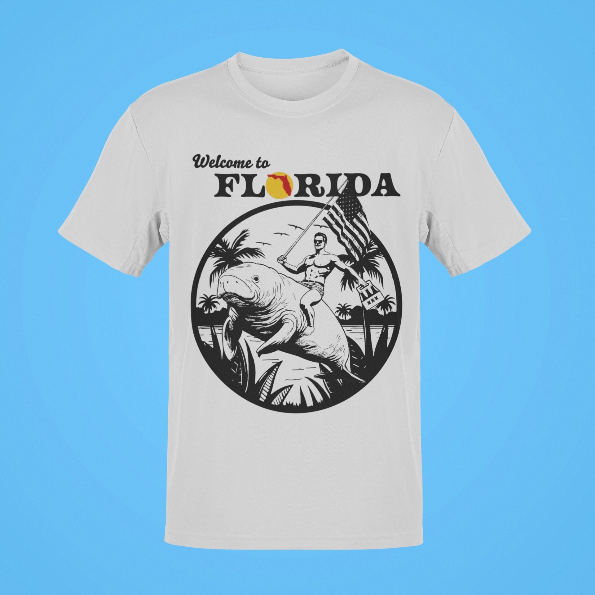 Florida Man T-shirt, Florida Native Tee, Funny Florida Shirt, Manatee ...