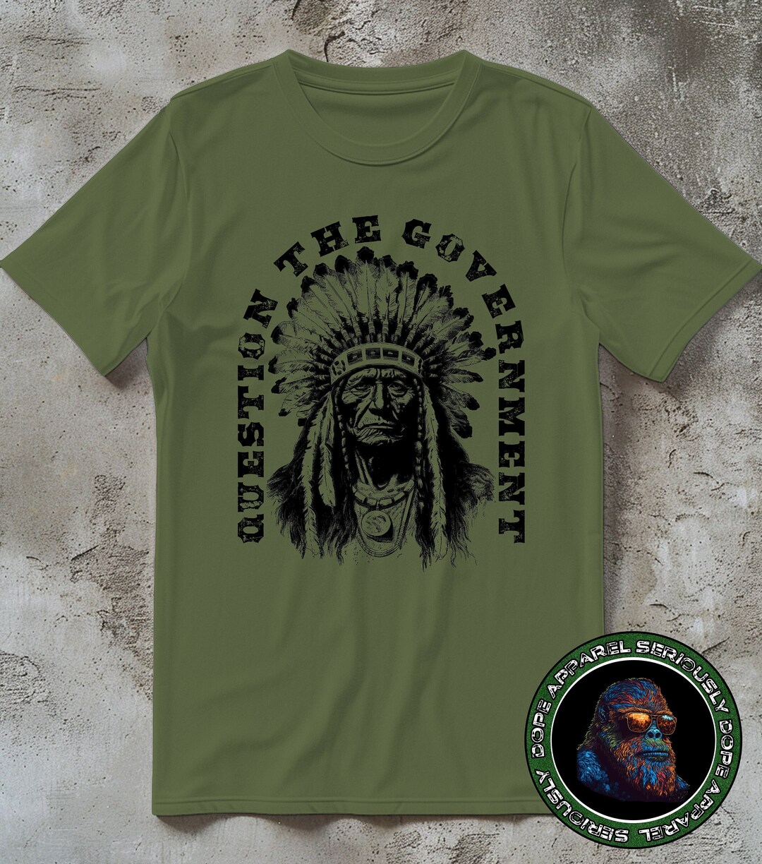 Question the Government T-shirt, Anti-government Shirt, Native American ...