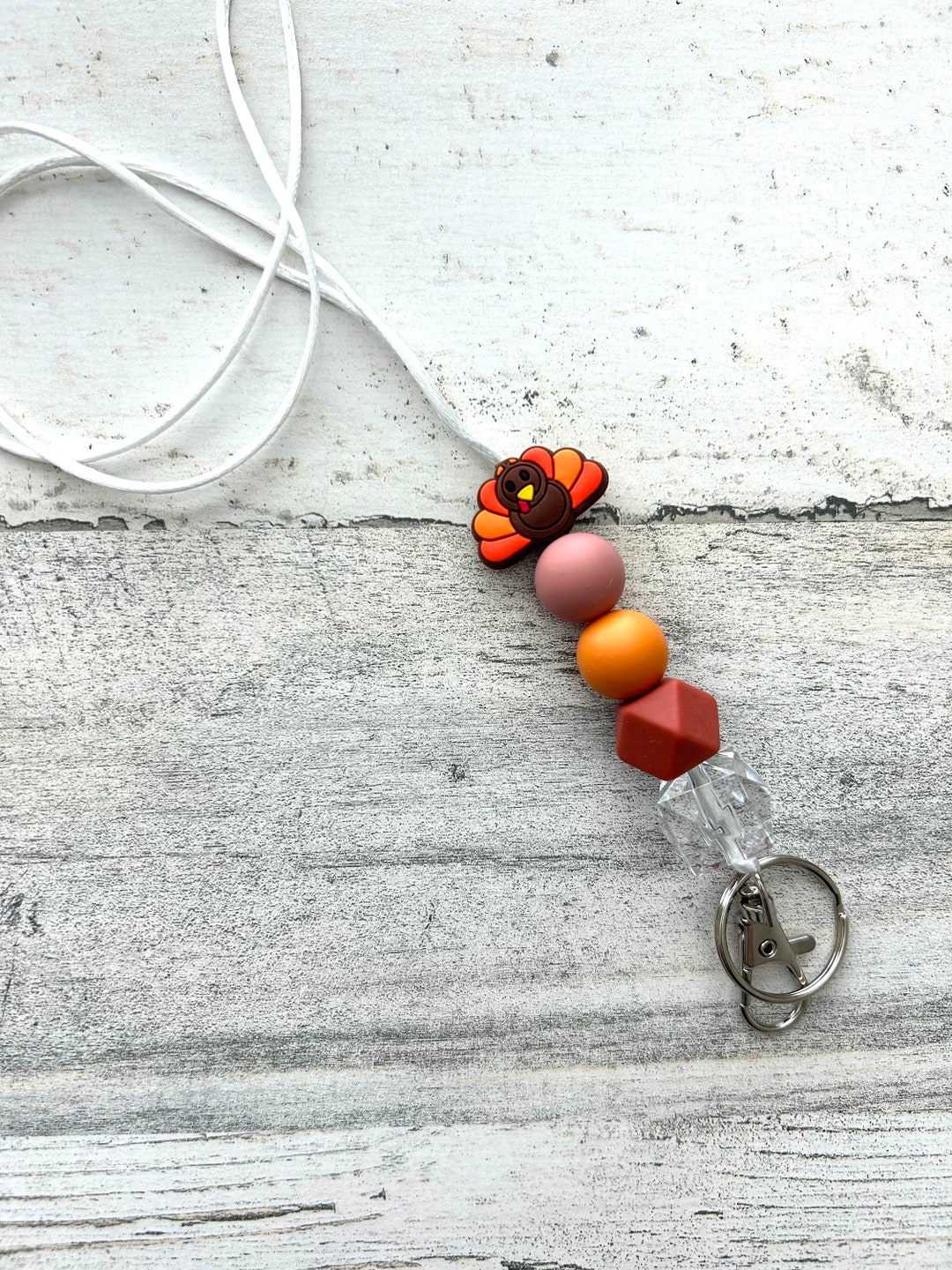 Turkey Lanyard Fall Lanyard Thanksgiving Lanyard Turkey - Etsy