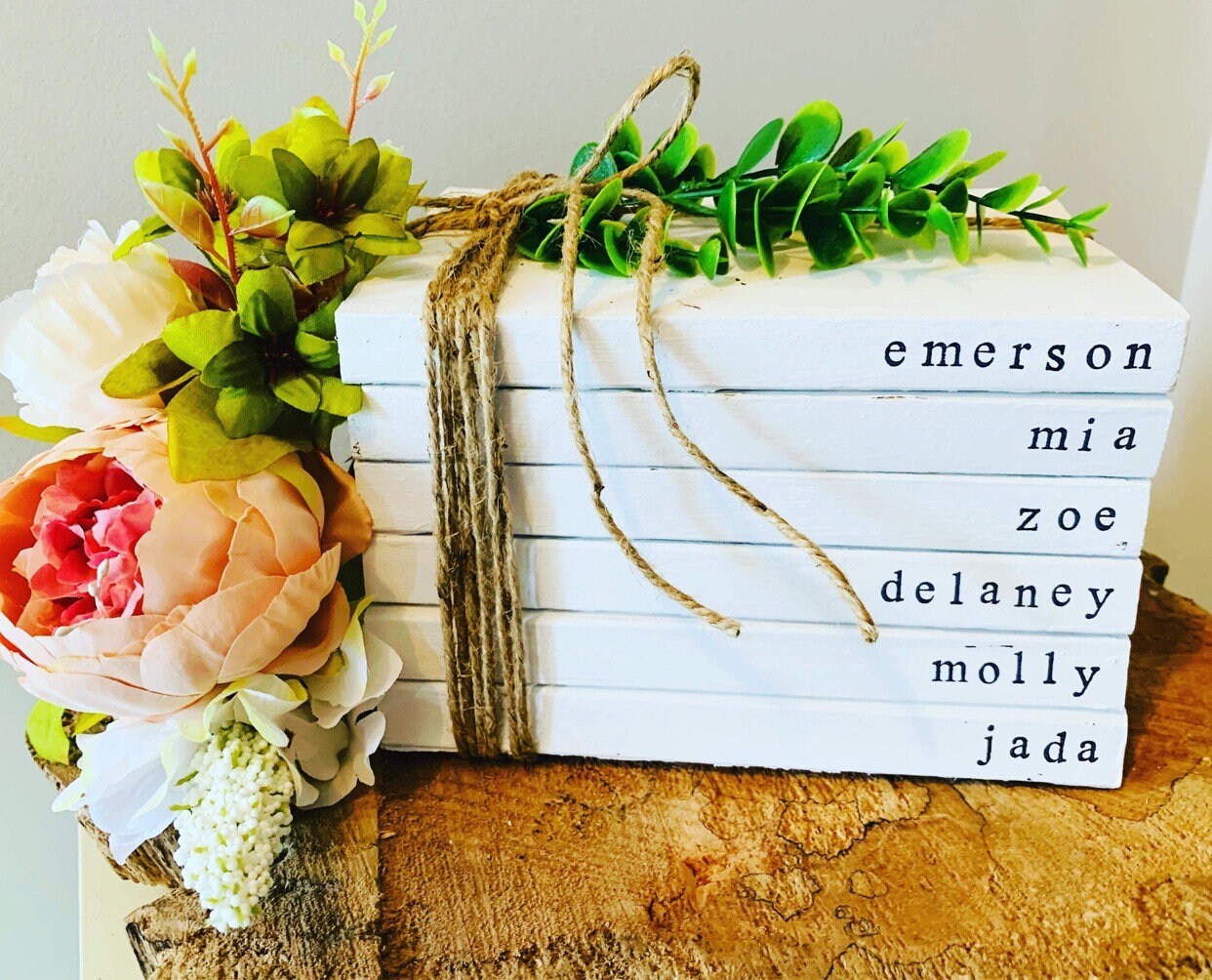 Hand Stamped Books / Personalized Books / Custom Name Books / Gift ...